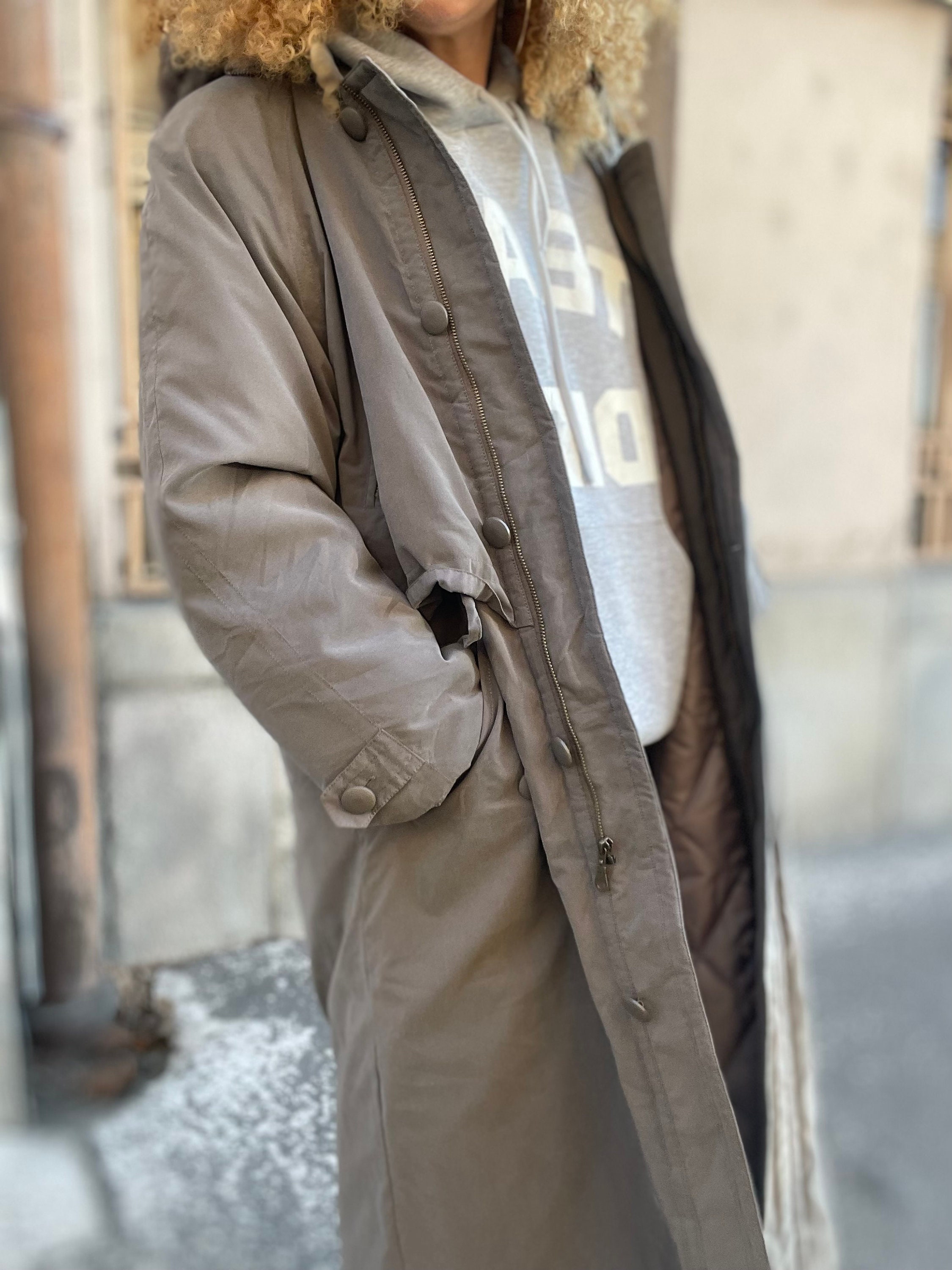 Unique Khaki Long Parka Alaska Vintage Jacket Coat Overcoat Oversize ...