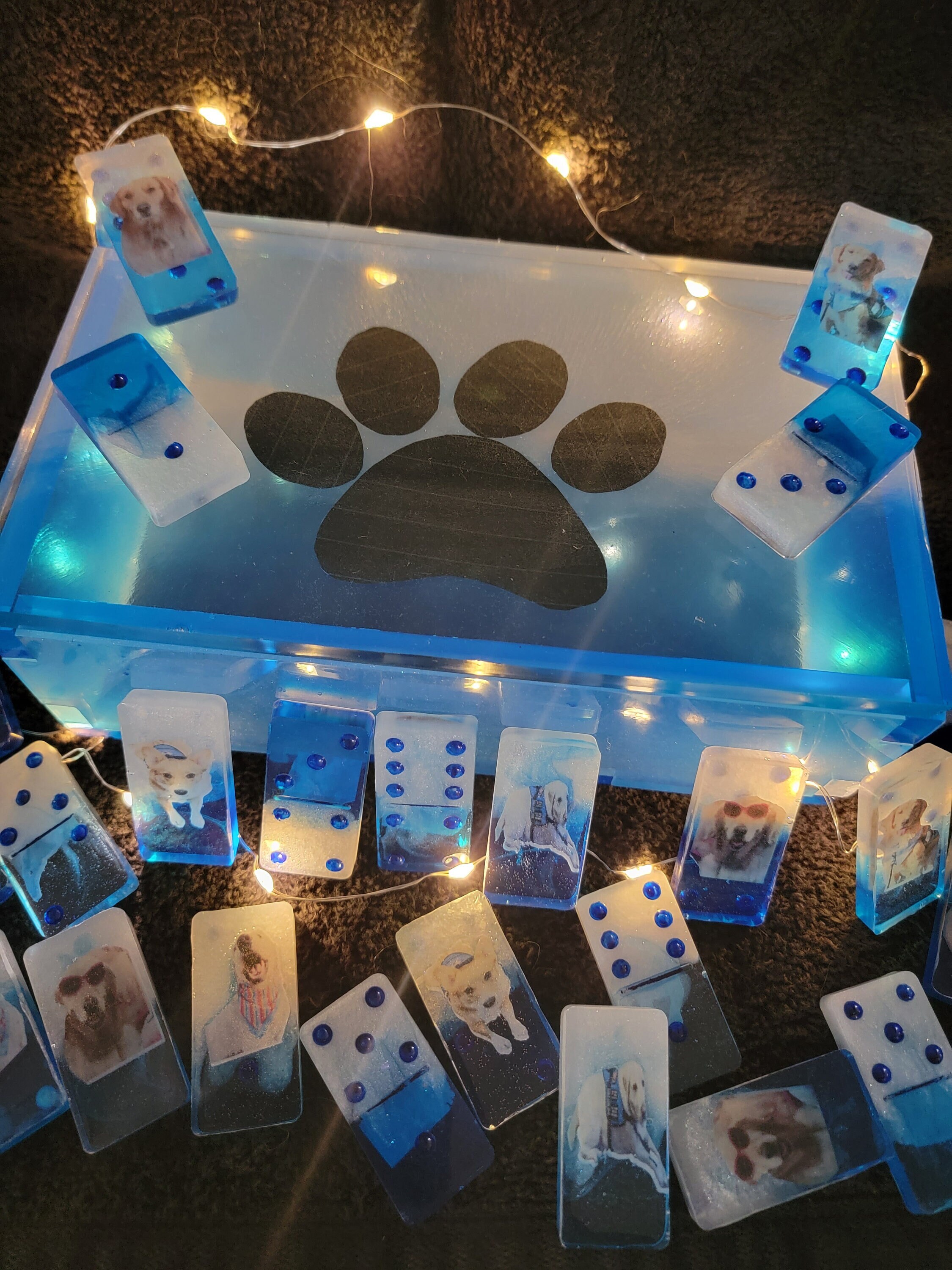 Personalized Dog Dominos and Case - Etsy