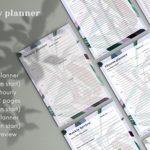 Printable and Fillable Planner, Personal Planner Bundle, Daily, Weekly ...
