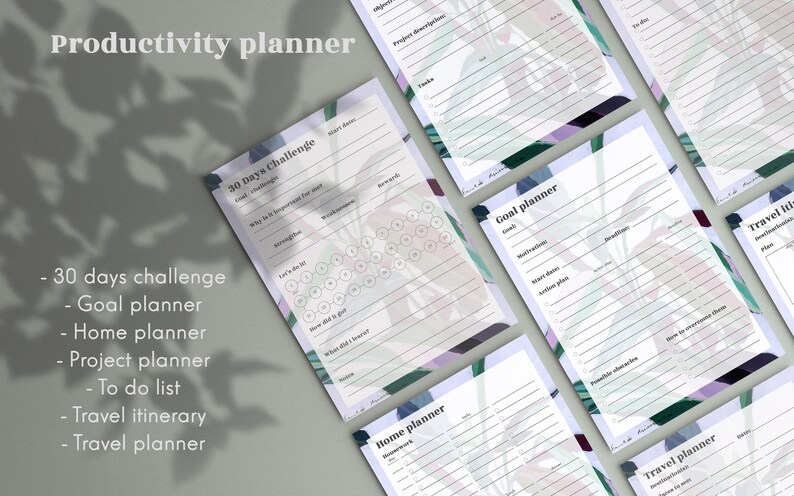 Printable and Fillable Planner, Personal Planner Bundle, Daily, Weekly ...