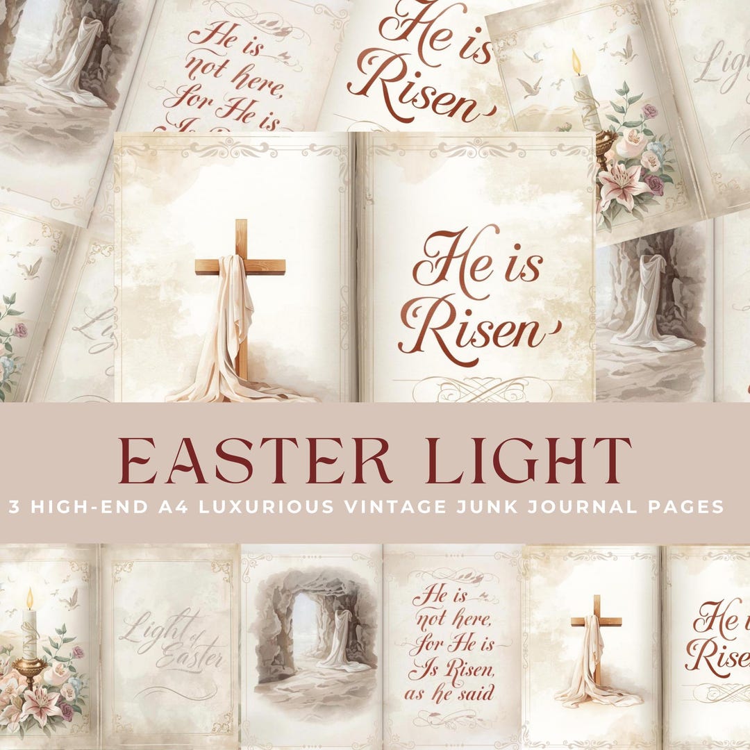 Easter Printable Journal Paper - Easter Light – Vintage Resurrection ...