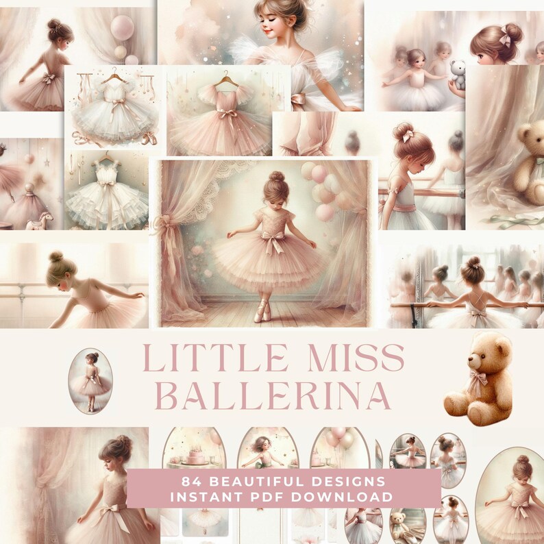 Ballerina Junk Journal Kit: 84 Printable Ballet Pages | Ephemera – Tags ...