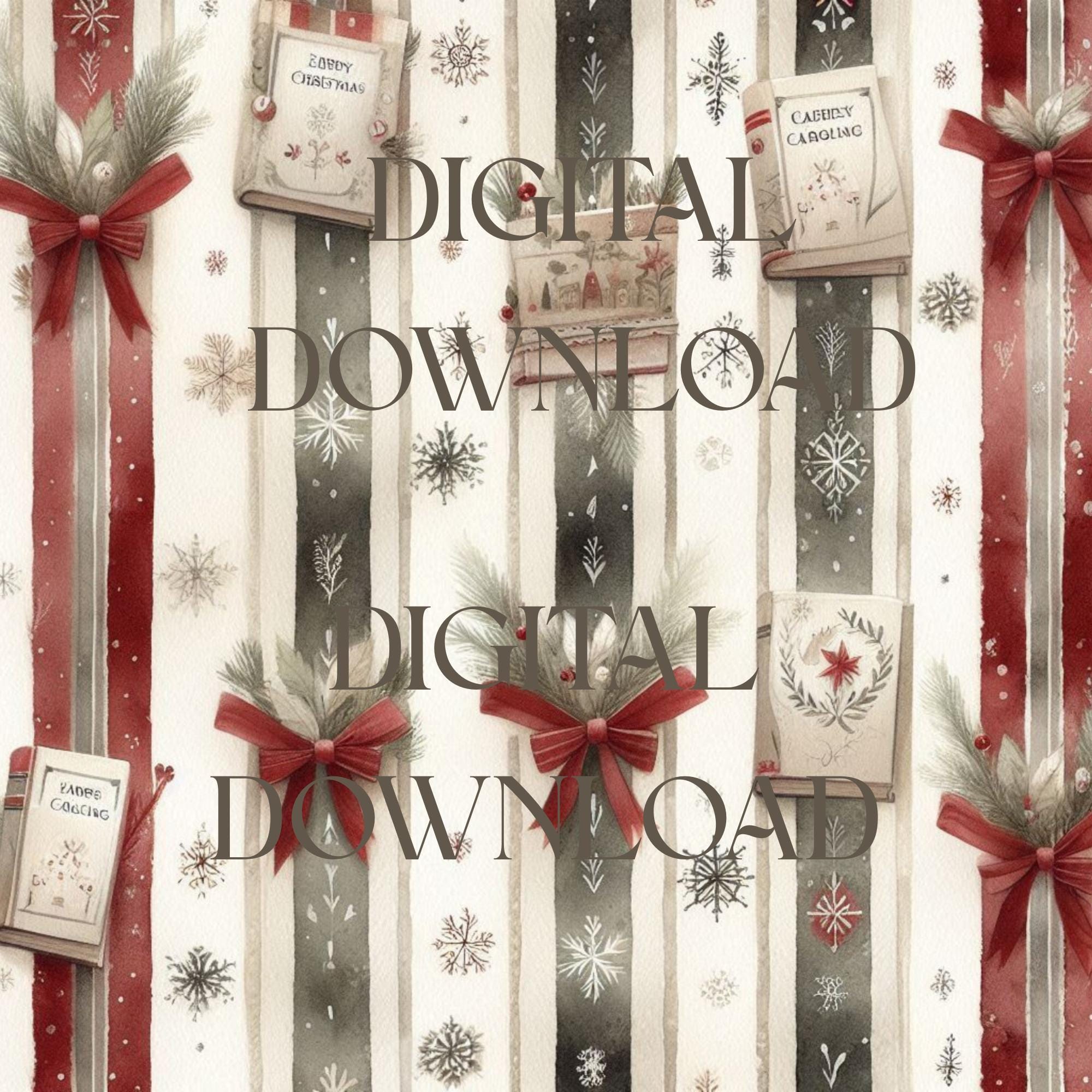 Christmas Tartan Digital Paper Pack | Red, G20-page Green & Vintage ...