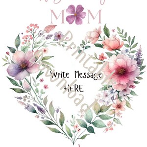 Mother's Day Printable: Floral Heart Keepsake (digital Download) - Etsy