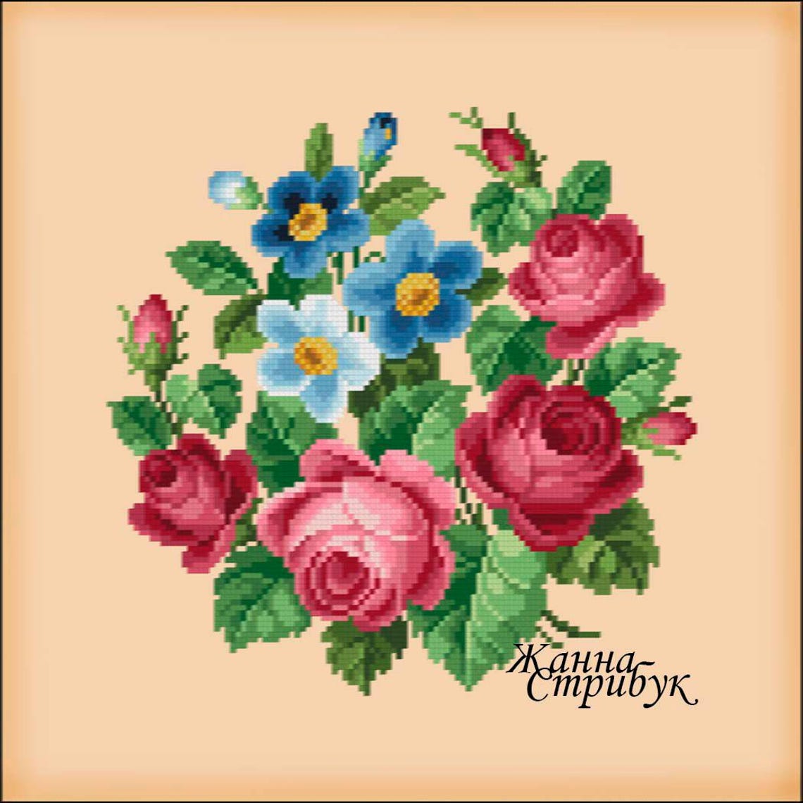 021124 Cross Stitch Pattern Bouquet Petitpoint PDF Xsd - Etsy