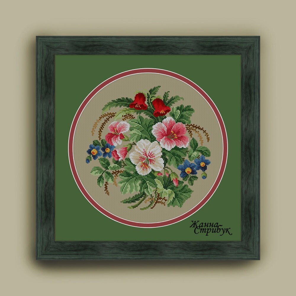 070524 Cross Stitch Pattern Flowers Petitpoint PDF Xsd - Etsy