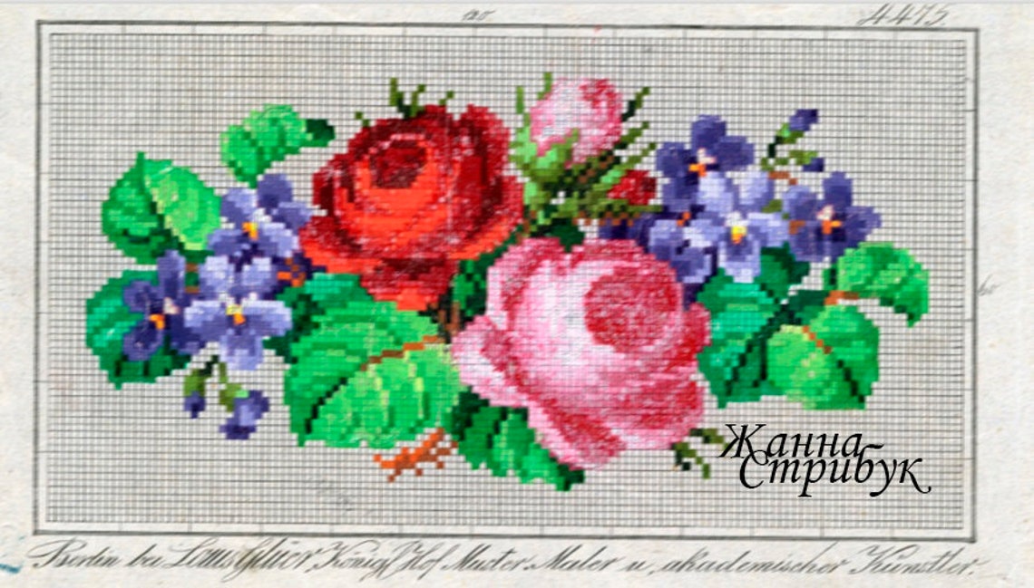 Cross Stitch Chart Petitpoint Berlinwoolwork PDF Xsd - Etsy