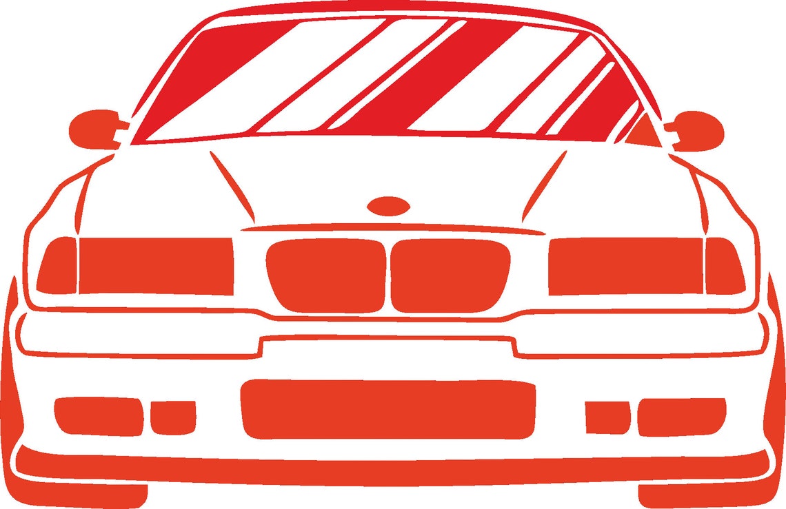 T-shirt Design, BMW E36 Silhouette vector File, Sublimation, DTF, No ...