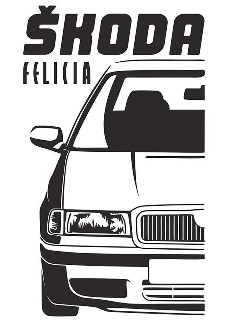 T-shirt Design, Skoda Felicia - Silhouette (vector File), Sublimation ...