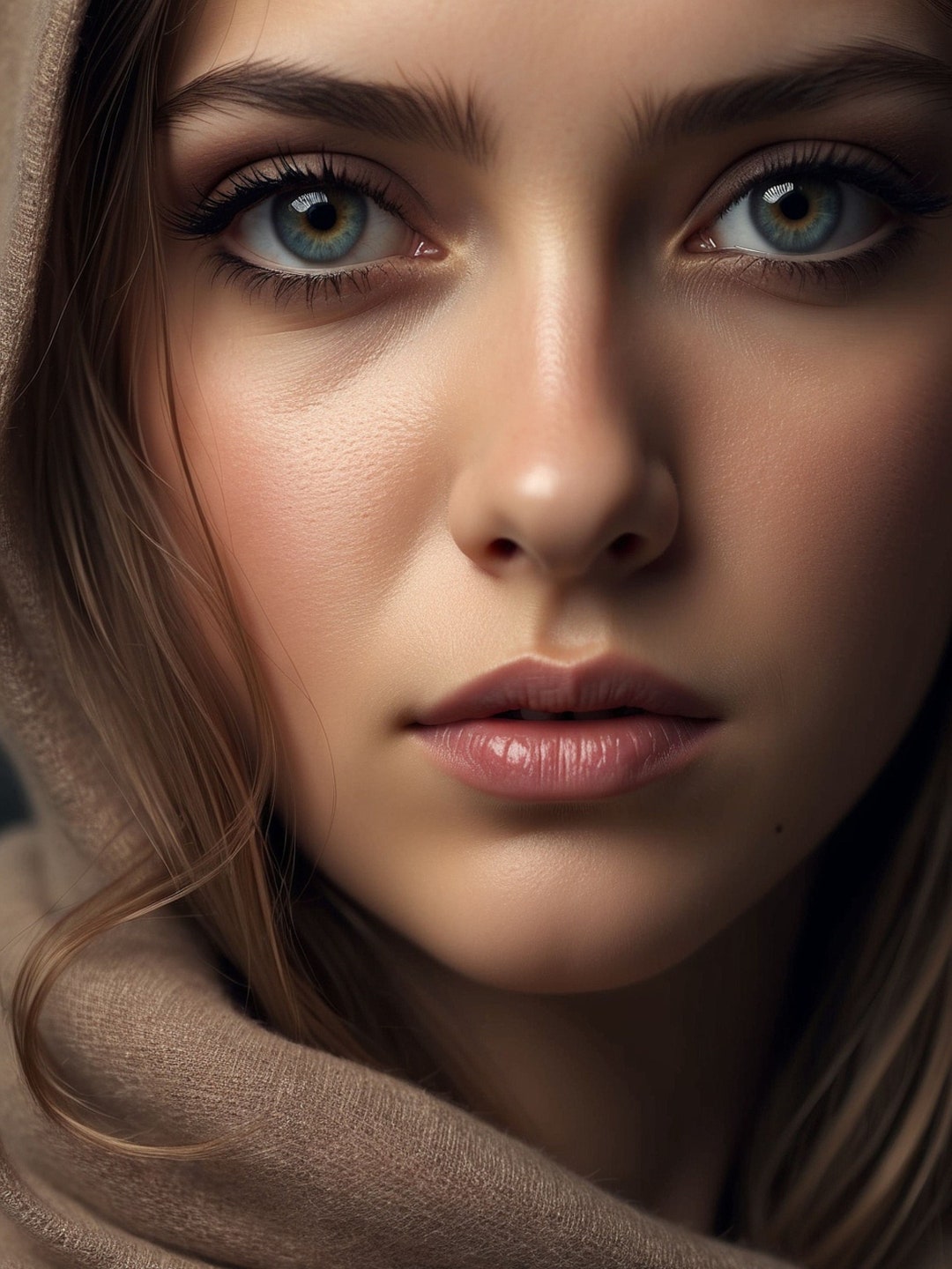 Digital Beauty: Printable Portrait of a Stunning Woman - Etsy