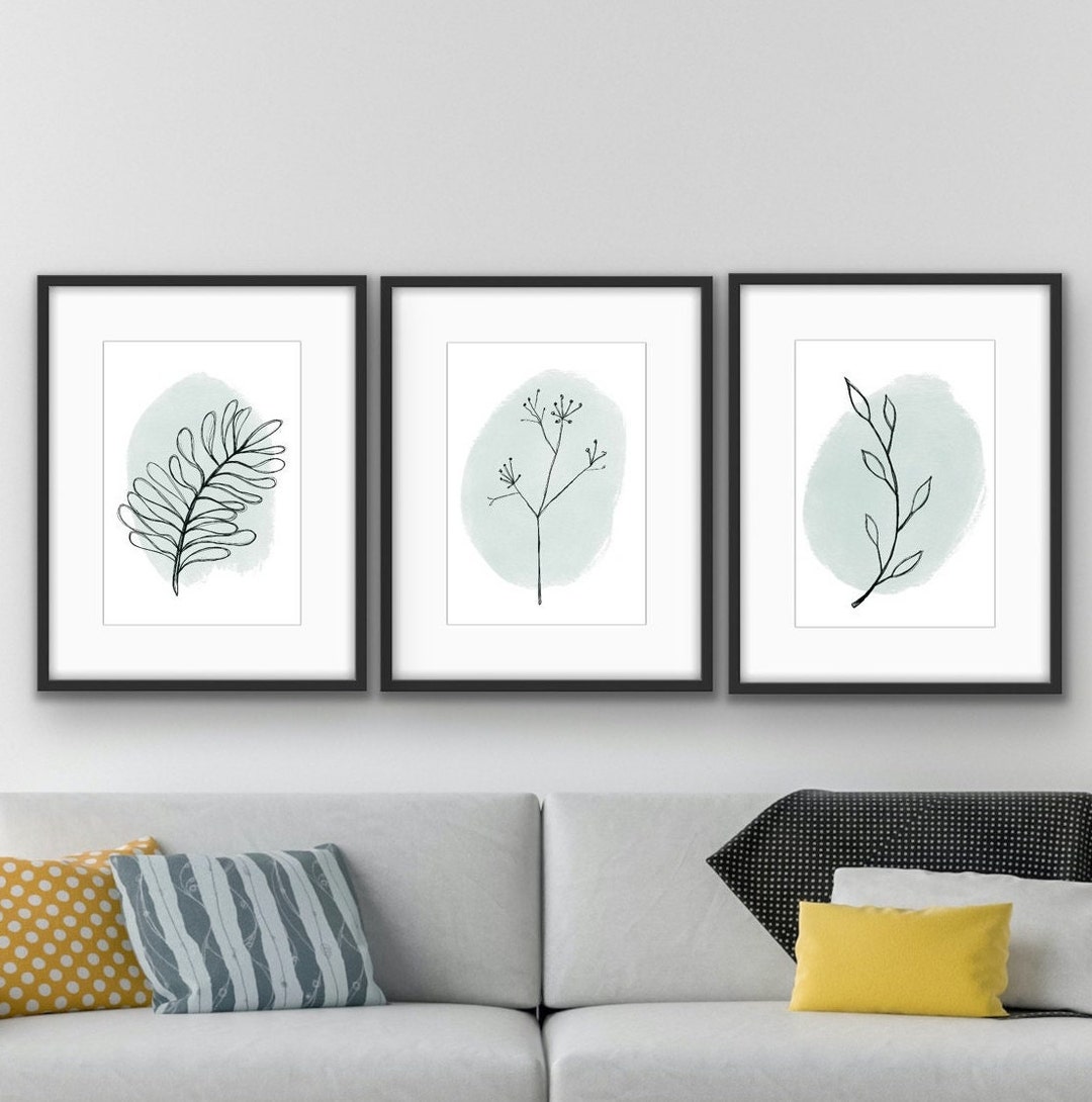 Elegant Botanical Line Art Prints Minimalist Nature-inspired Wall Decor ...