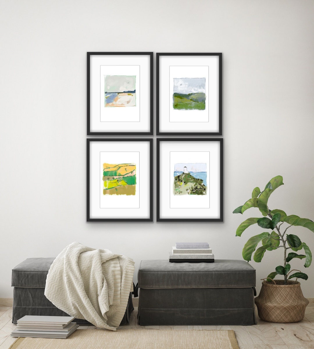 Uk Destinations Art Gallery Set, Uk Painting Collection, British ...