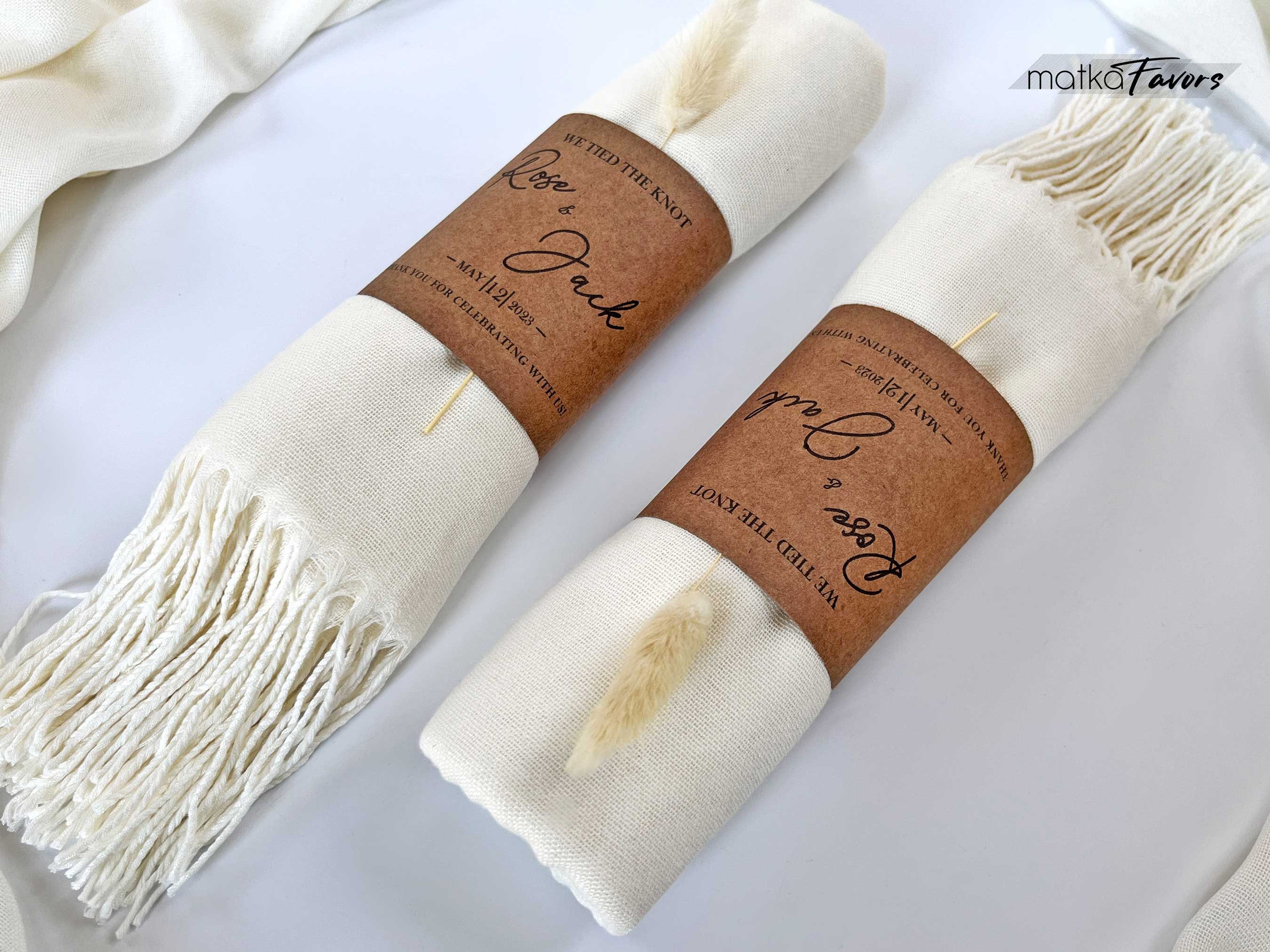 Cream Pashmina Shawl Wedding Favors for Guest in Bulk, Bridesmaid Shawl ...