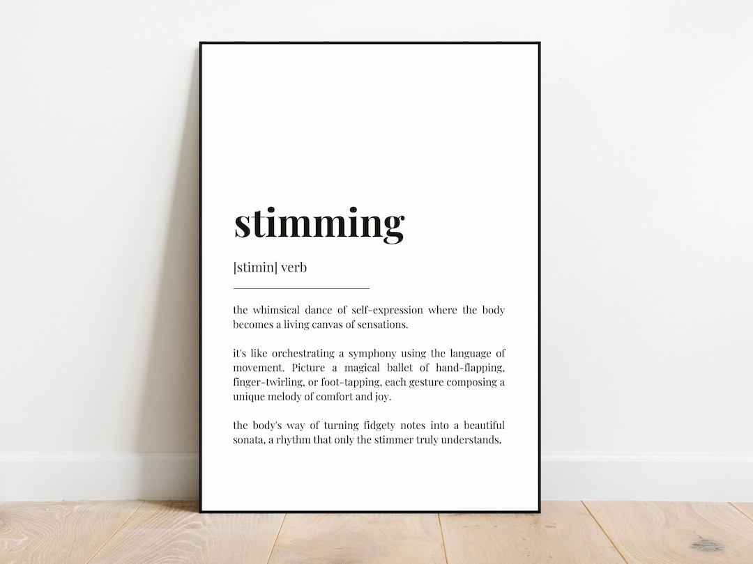 Stimming Definition Print | Autism ADHD Acceptance Wall Art ...