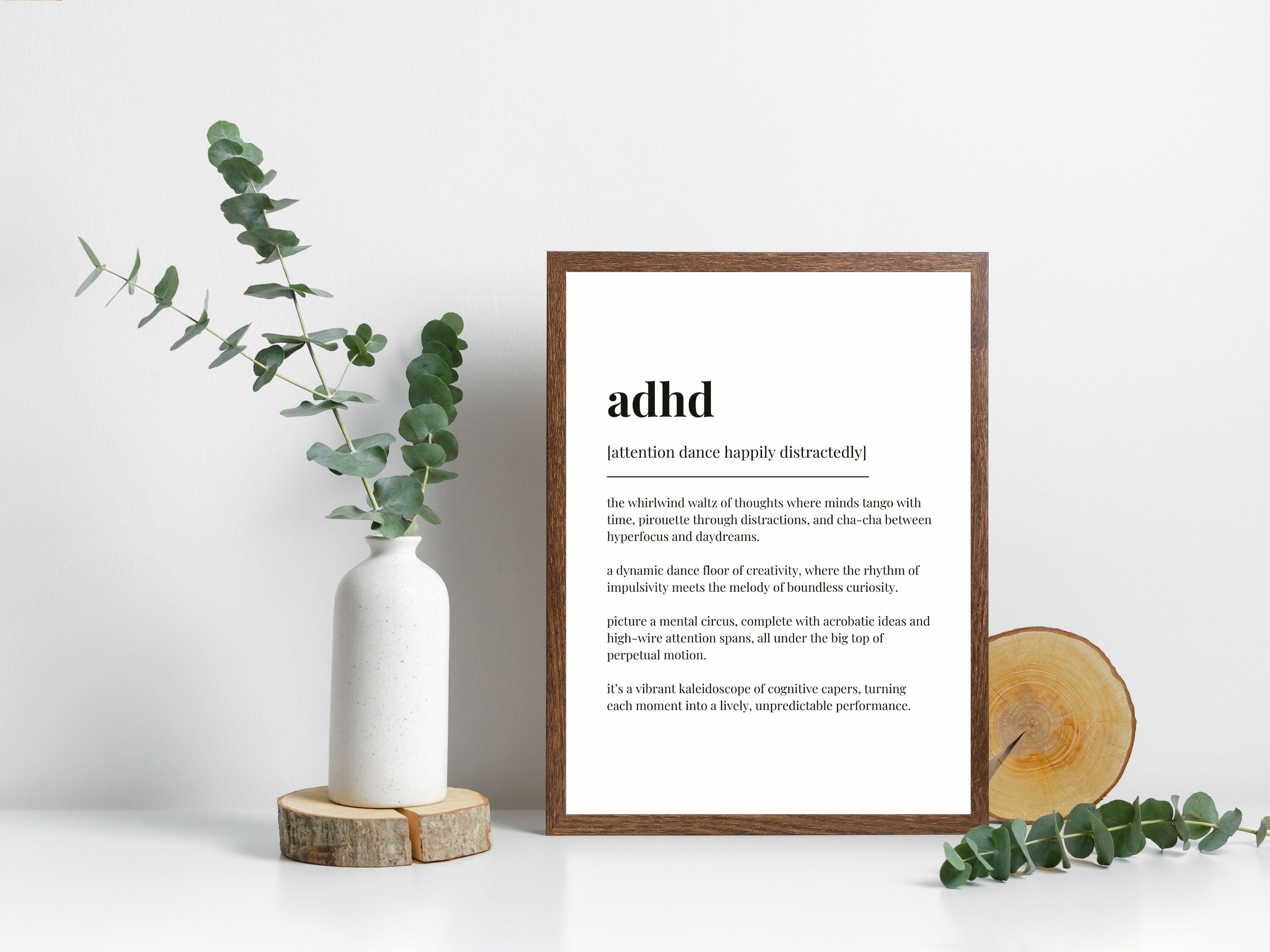 ADHD Definition Print | Creative Adhd Poster | Adhd Acceptance ...