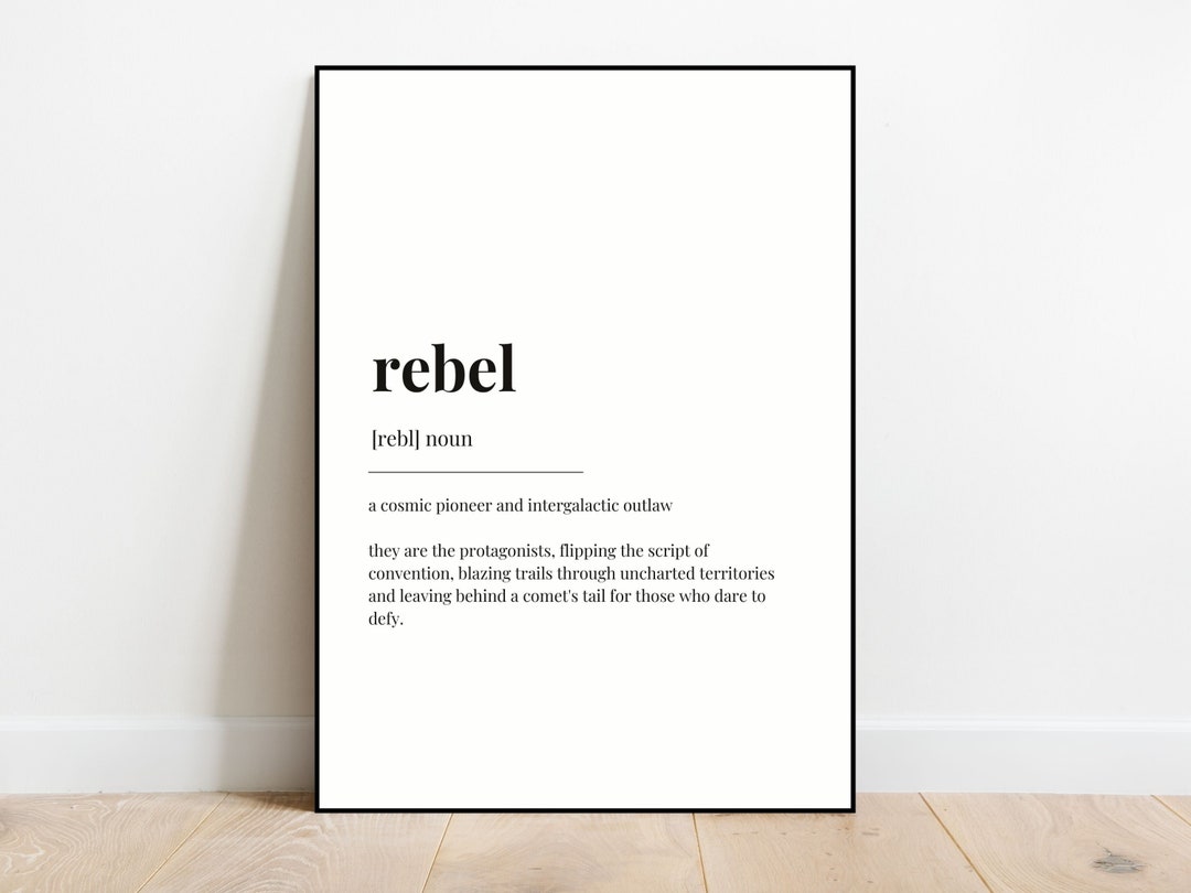 Rebel Definition Print | Quirky Gift Idea - Etsy