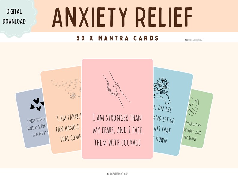 Anxiety Affirmation Cards | Mental Health Affirmation | Affirmation ...