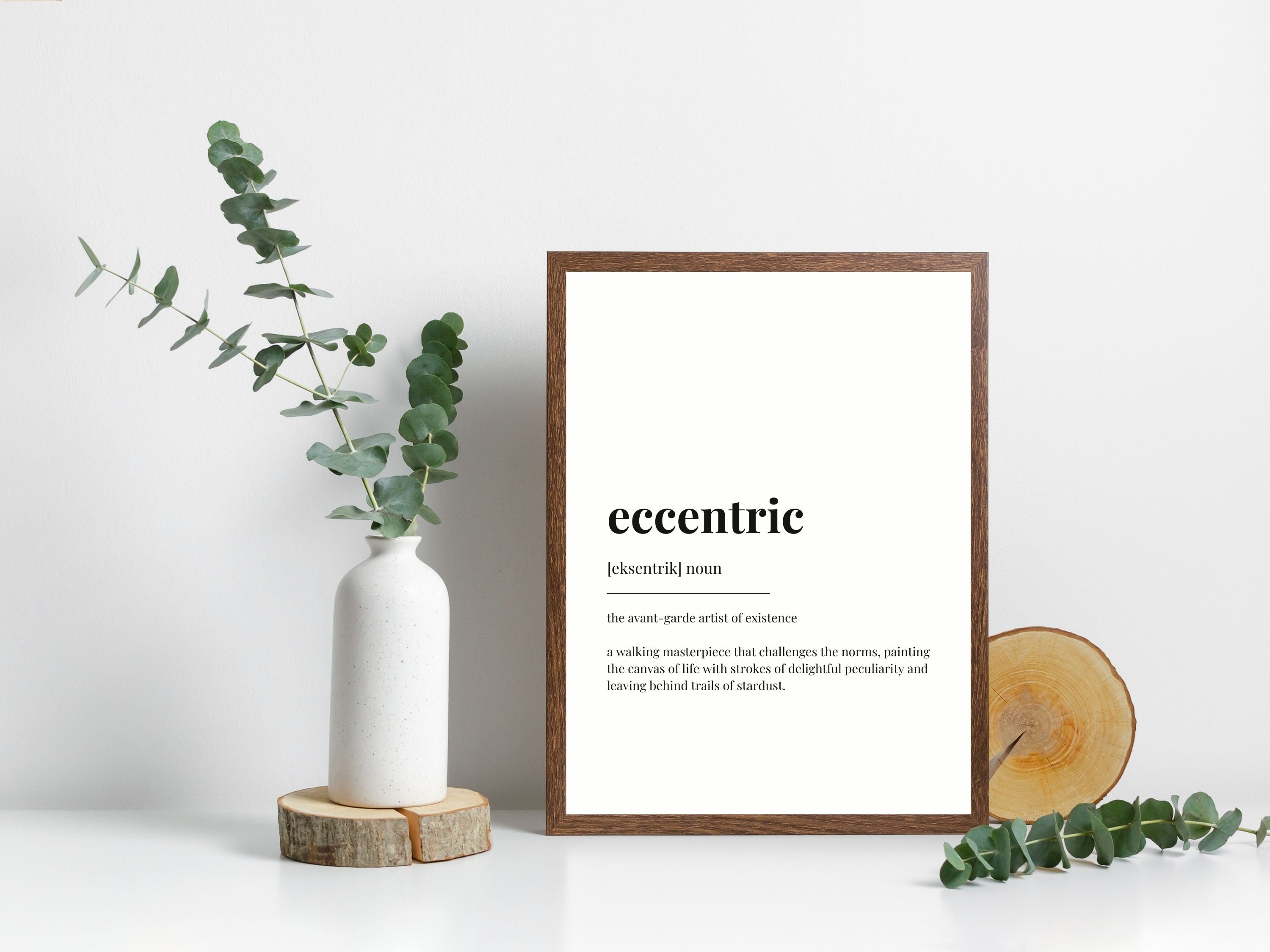 Eccentric Definition Print, Contemporary Wall Art, Gift Idea ...