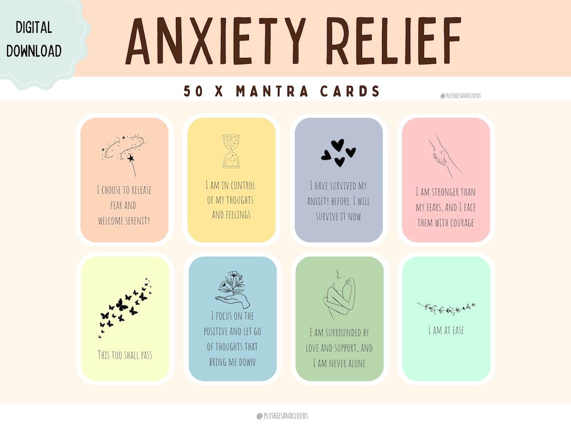 Anxiety Affirmation Cards | Mental Health Affirmation | Affirmation ...