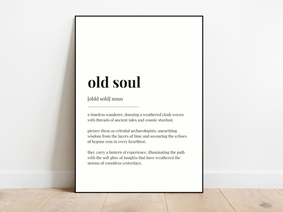 Old Soul Definition Quote | Printable Wall Art | Minimalist Decor ...