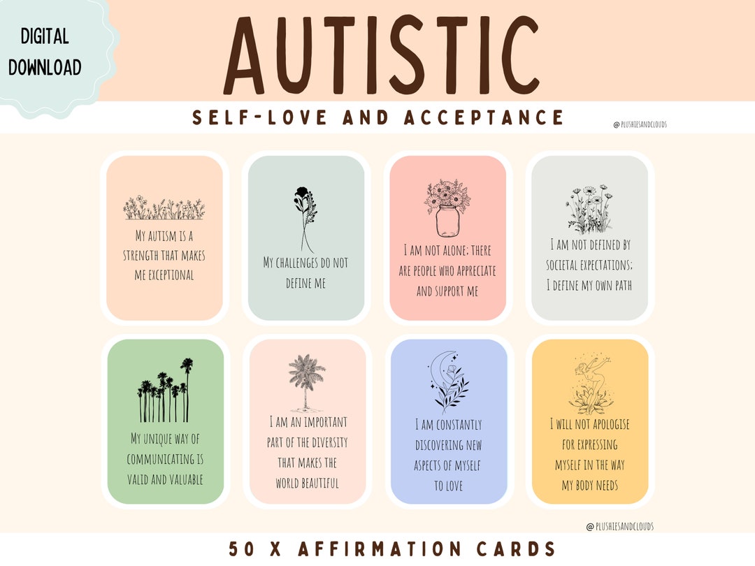 Autism Affirmation Cards | Mindfulness and Self-care Cards | Daily ...