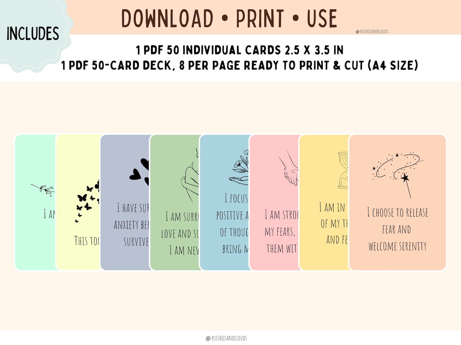 Anxiety Affirmation Cards | Mental Health Affirmation | Affirmation ...