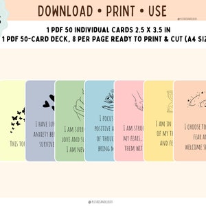 Anxiety Affirmation Cards | Mental Health Affirmation | Affirmation ...