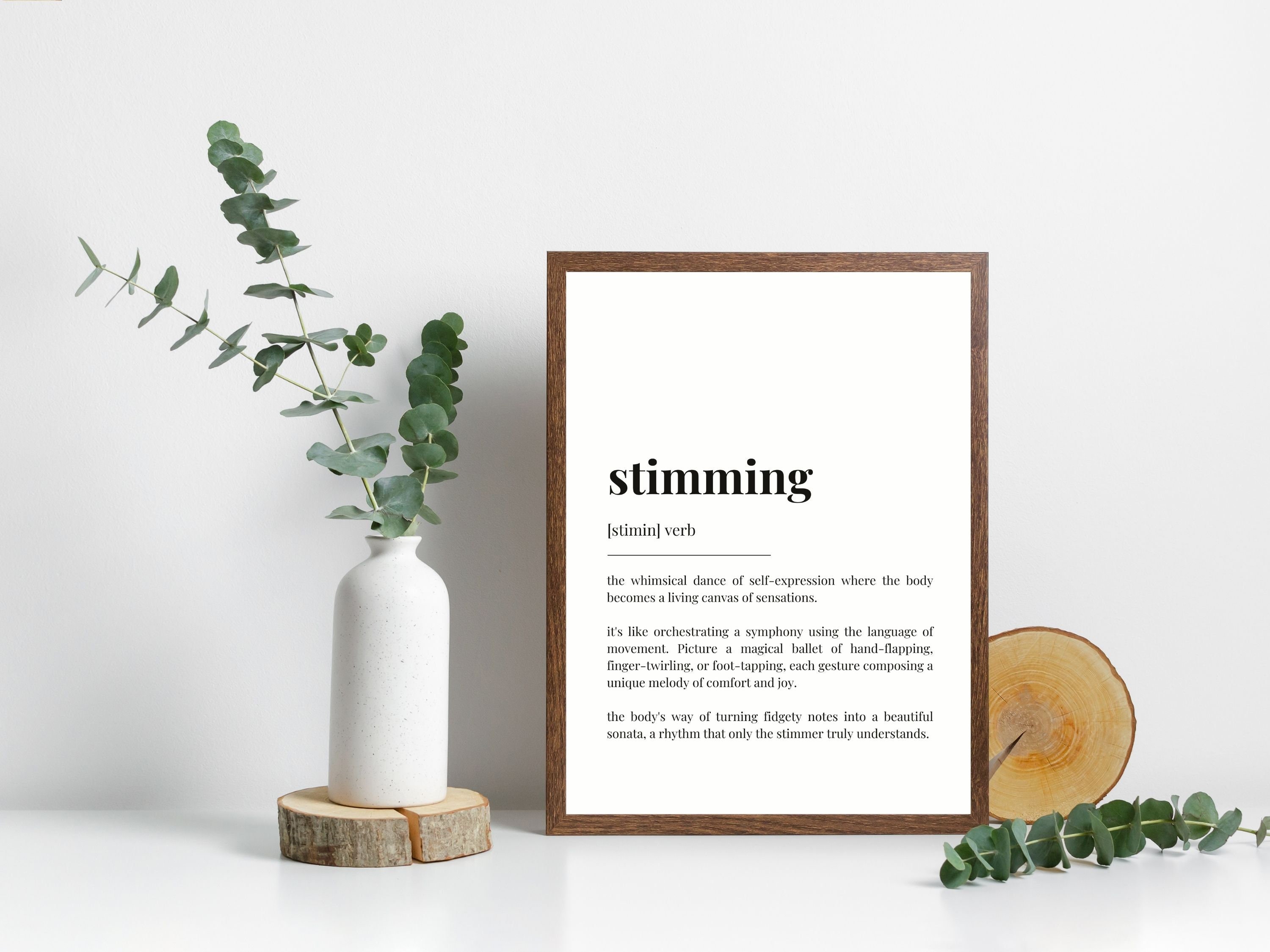 Stimming Definition Print | Autism ADHD Acceptance Wall Art ...