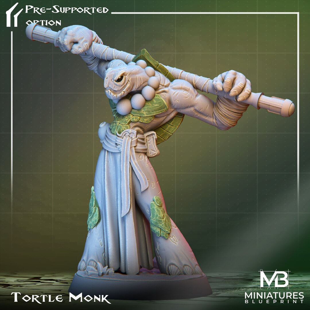 Tortle Monk - Epic Stls for Dungeon and Dragons to Print at Home - Etsy