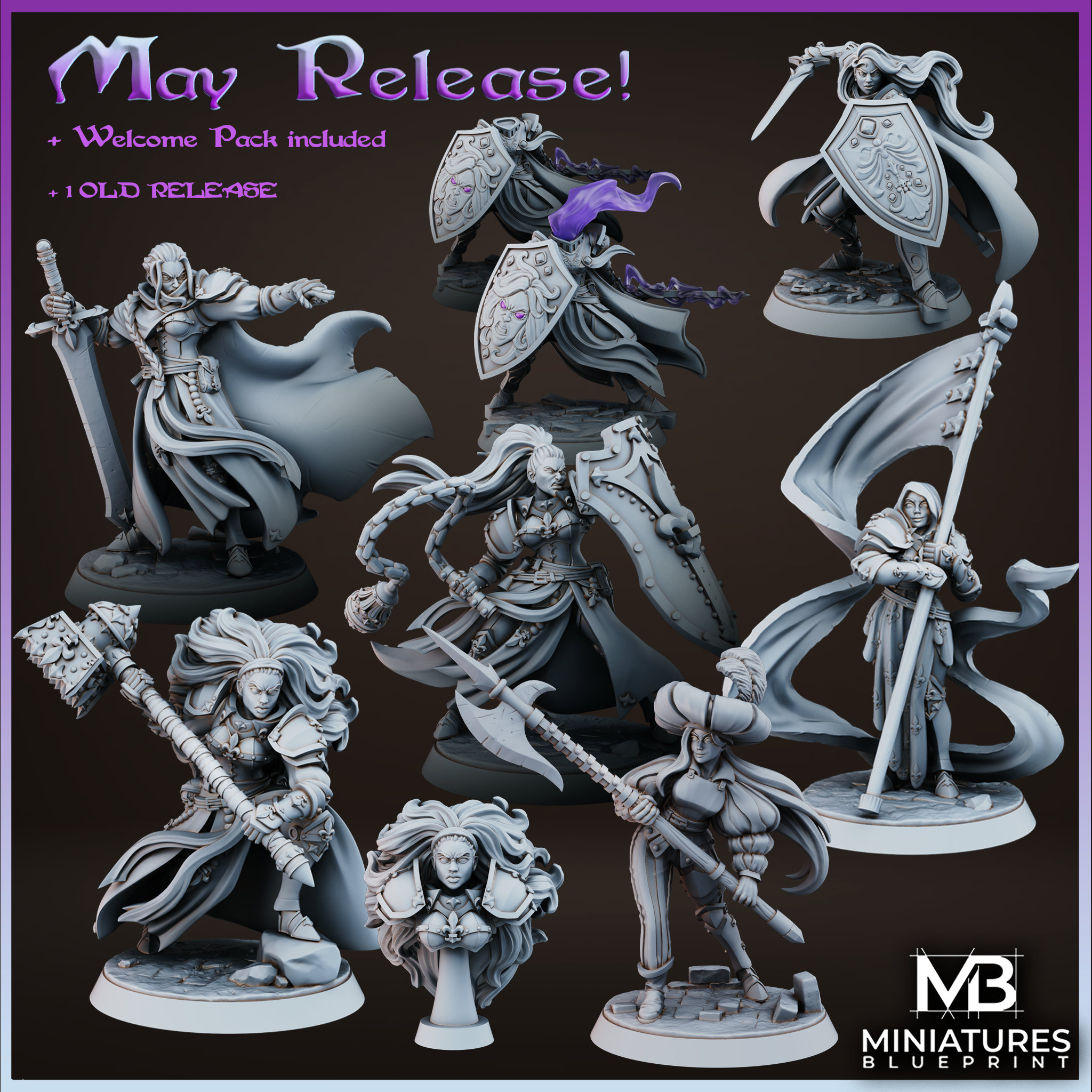 Females Knight PACK - Epic Stls for Dungeon and Dragons to Print at ...