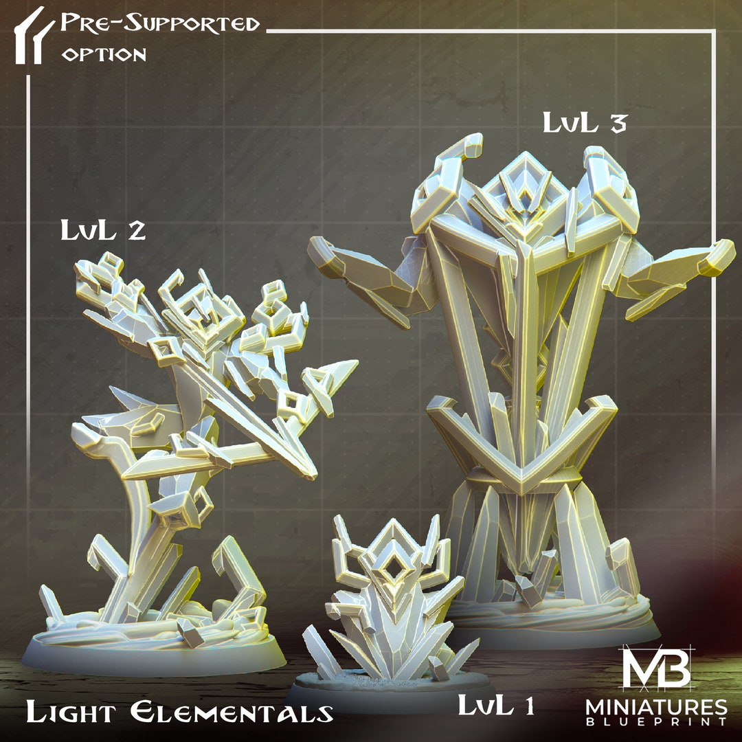 Light Elementals - PRINTABLE MINIATURES PACK - Etsy