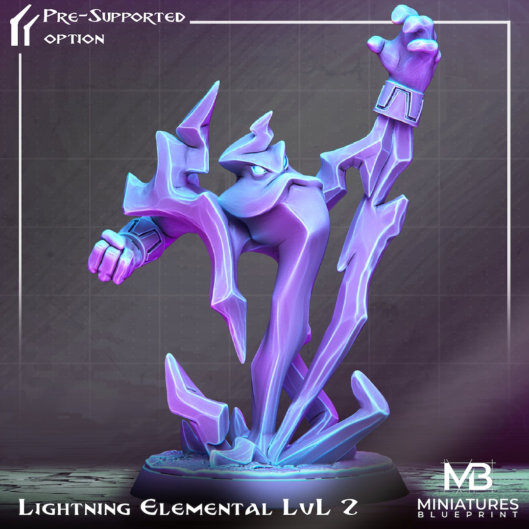 Lightning Elementals Lvl 2 - Epic Stls for Dungeon and Dragons to Print at Homea - Etsy
