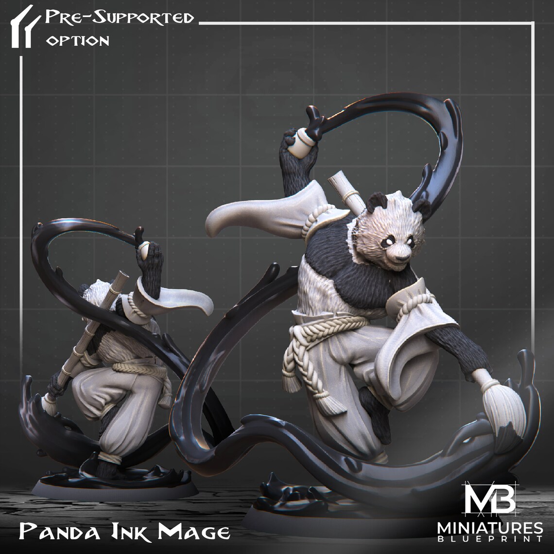 Ink Mage Panda - Epic Stls for Dungeon and Dragons to Print at Home - Etsy