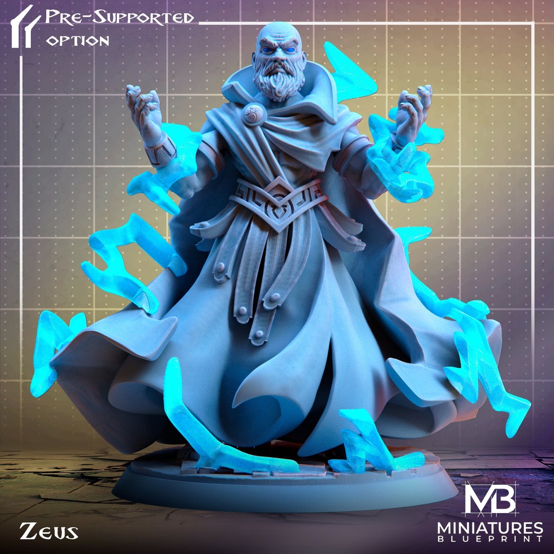 Zeus Greek Gods - Epic Stls for Dungeon and Dragons to Print at Home - Etsy