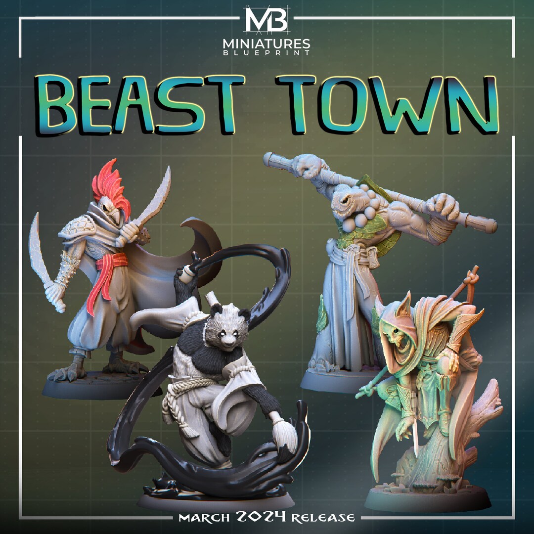 Beast Town - EPIC STL PACK to Print at Home - Etsy