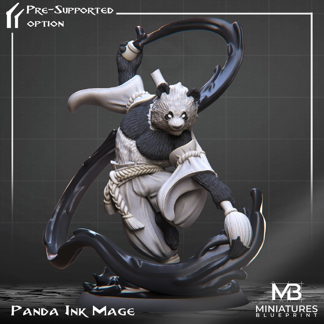 Ink Mage Panda - Epic Stls for Dungeon and Dragons to Print at Home - Etsy