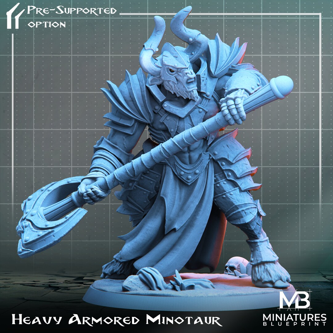 Heavy Armored Minotaur - Epic Stls for Dungeon and Dragons to Print at ...
