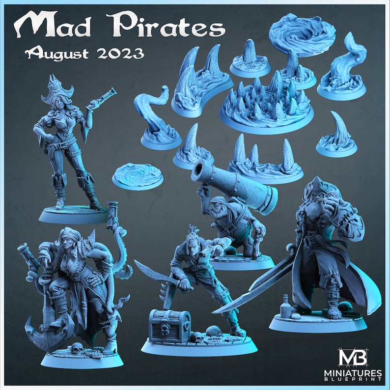 Mad Pirates - EPIC Printable STL Files - Etsy
