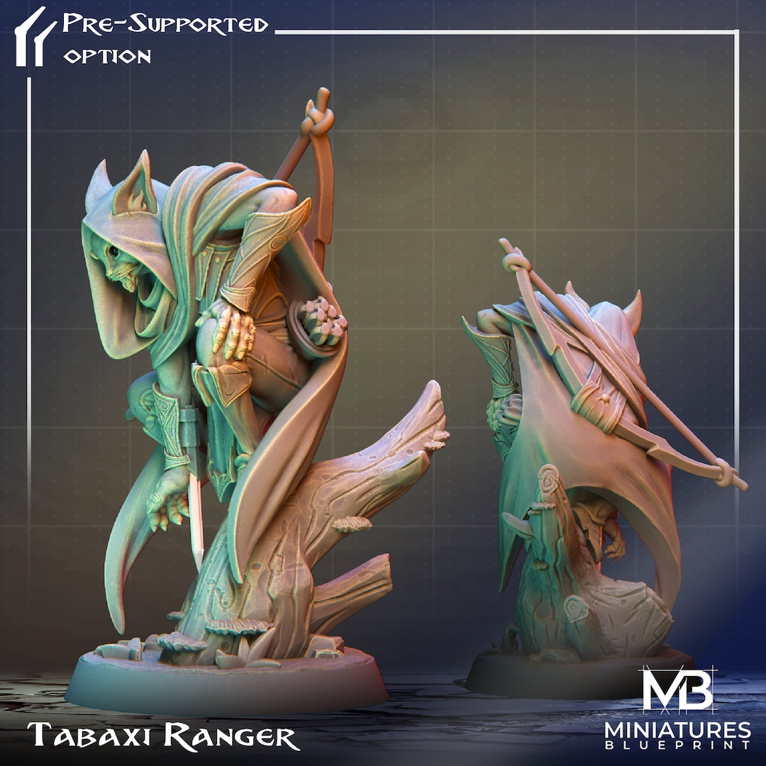 Tabaxi Ranger - Epic Stls for Dungeon and Dragons to Print at Home - Etsy