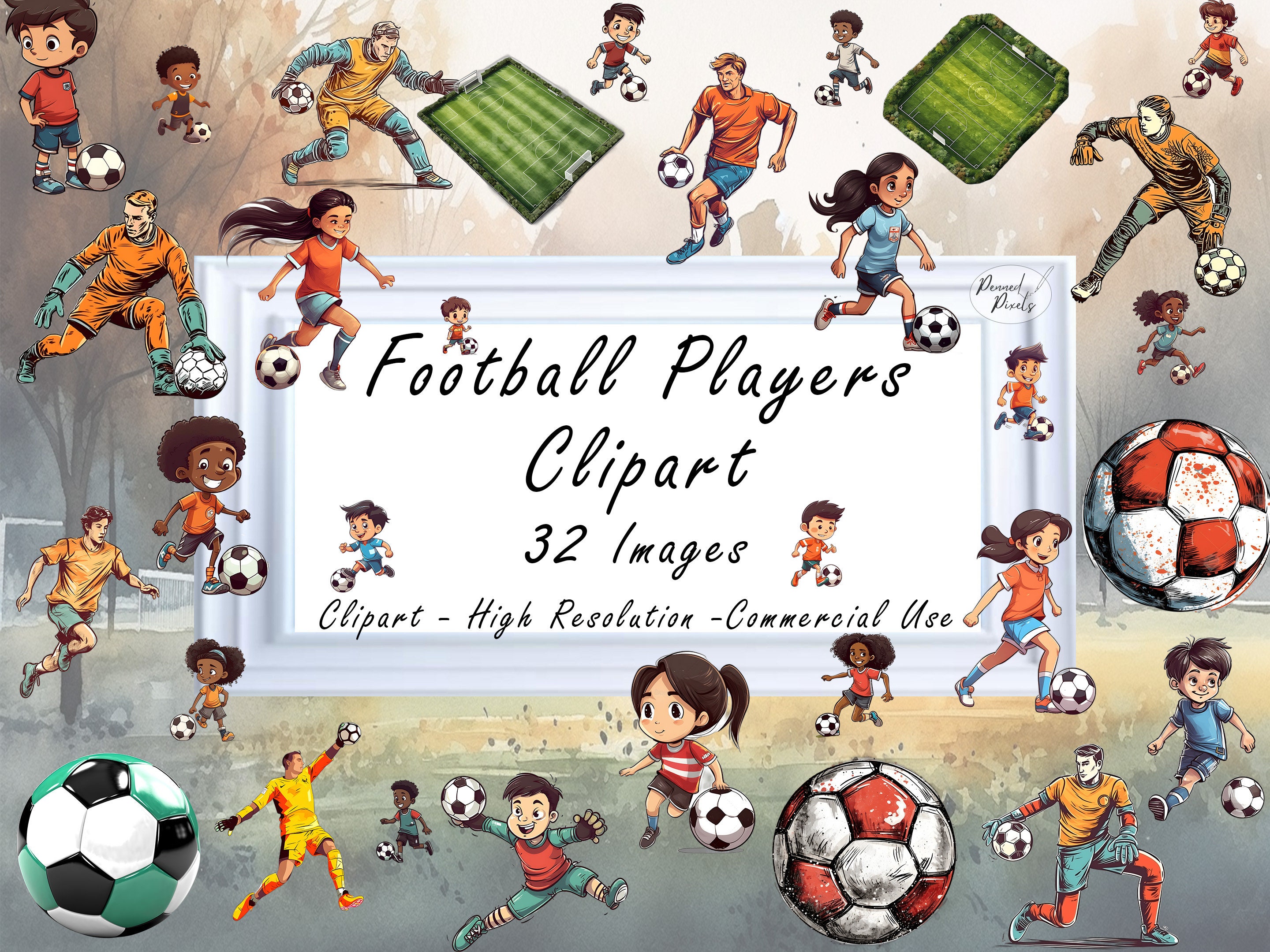 Kids Soccer Player Clipart