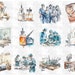 28 Doctors Watercolor Clipart PNG Set, Hospital Themed Clipart With ...