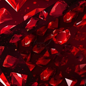Ruby Gemstone Mixed Styles Seamless Digital Paper - Deep Red Sharp ...