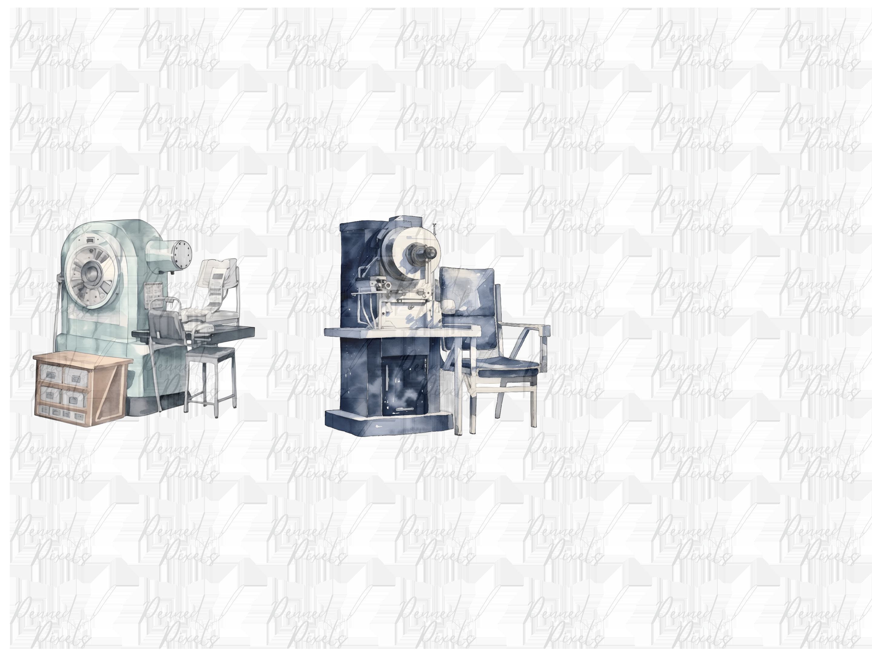 28 Doctors Watercolor Clipart PNG Set, Hospital Themed Clipart With ...