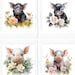 Baby Pig Clipart, Piglet Clipart, Farm Animal, PNG Watercolor, Clipart ...