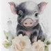 Baby Pig Clipart, Piglet Clipart, Farm Animal, PNG Watercolor, Clipart ...