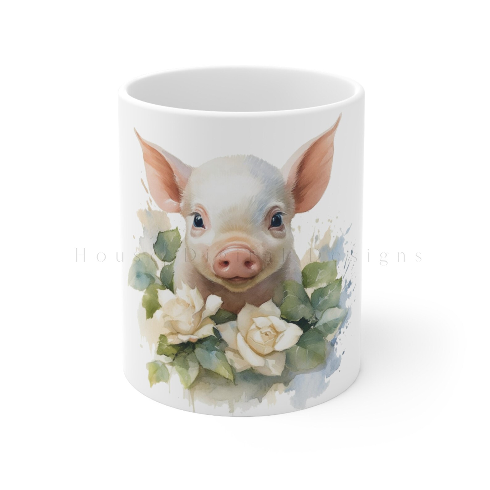 Baby Pig Clipart, Piglet Clipart, Farm Animal, PNG Watercolor, Clipart ...