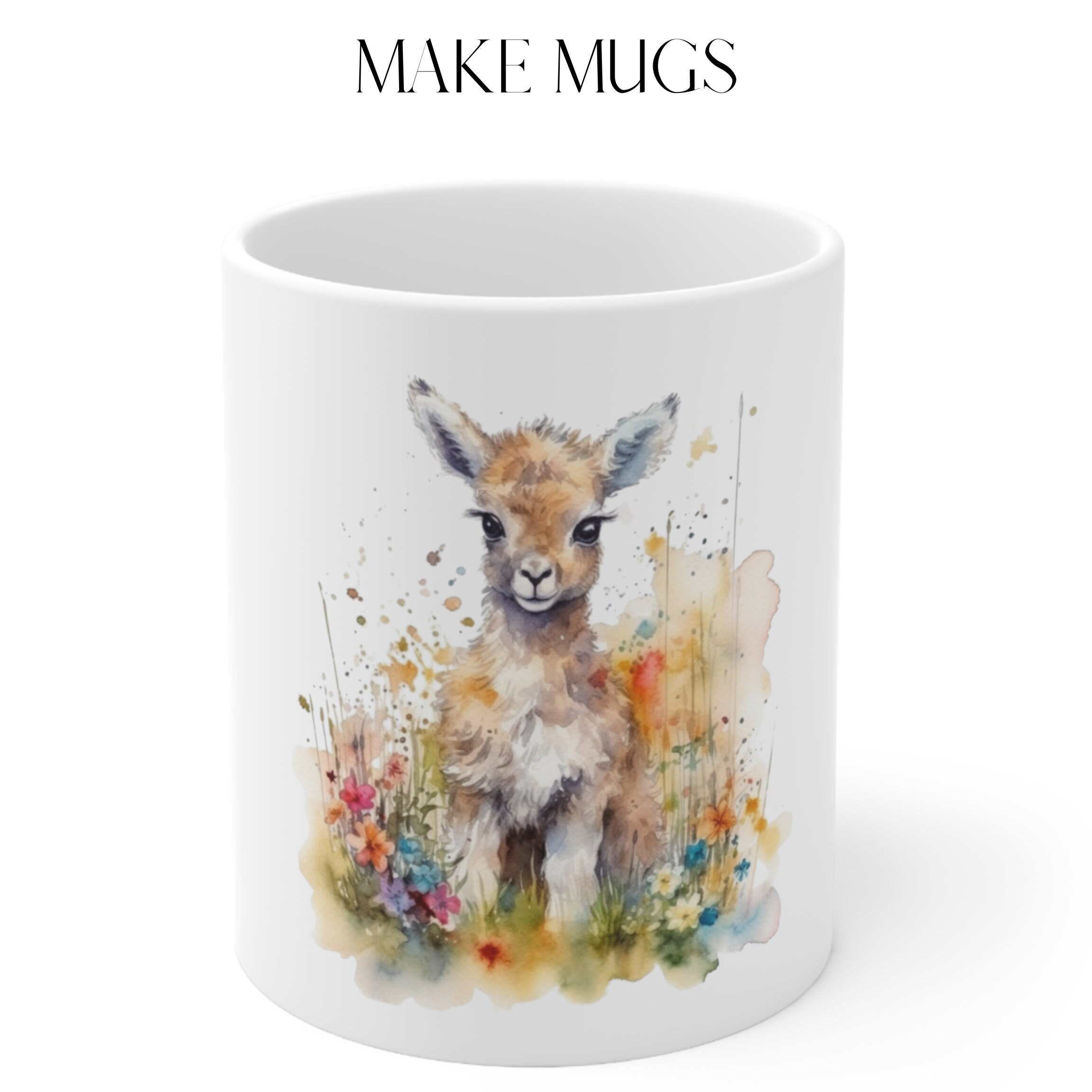 Baby Llamas Watercolor, Transparent PNG Digital Download, Commercial ...