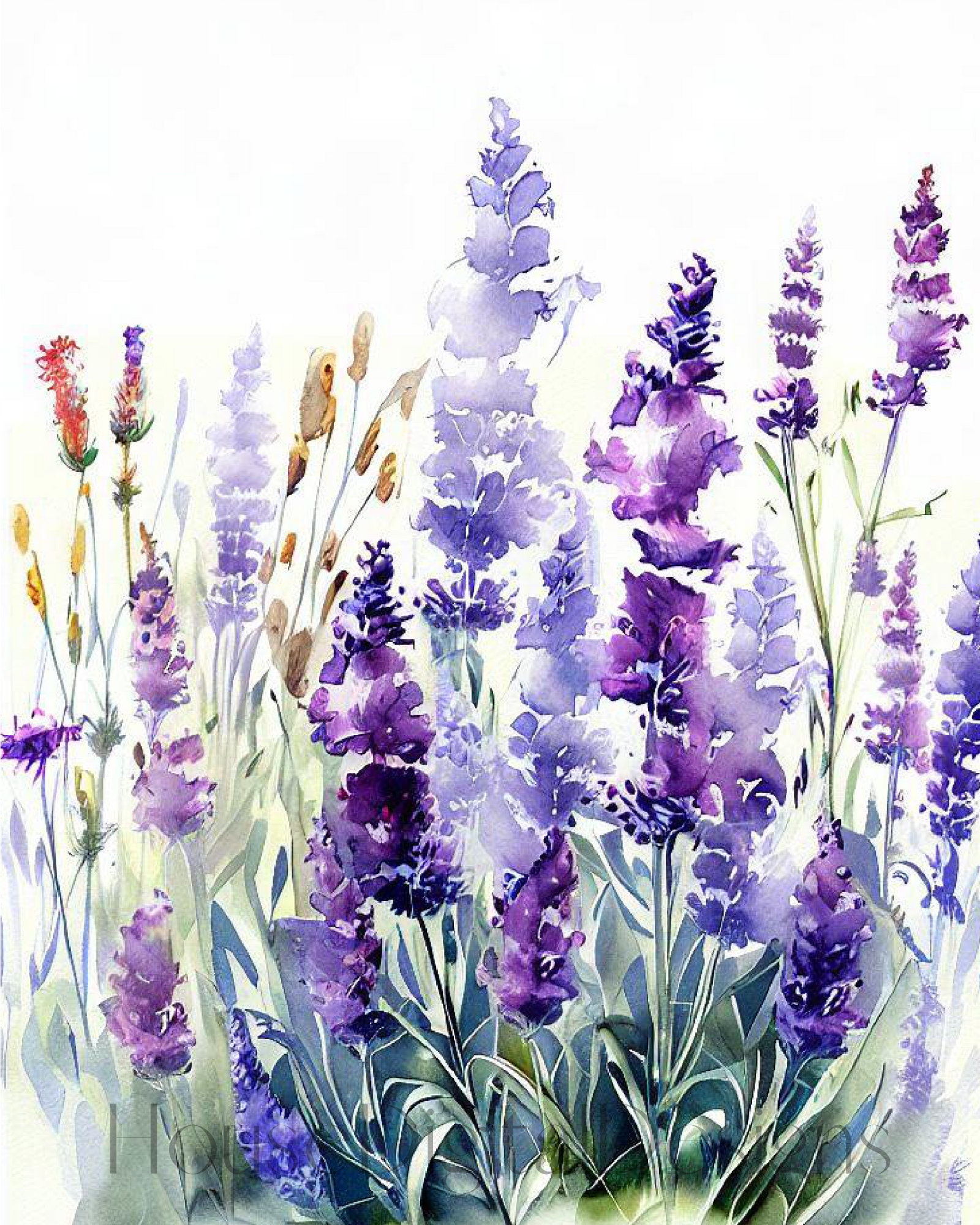 Lavender Flower Art, Wall Art Digital, Print-on-demand, Digital Art ...
