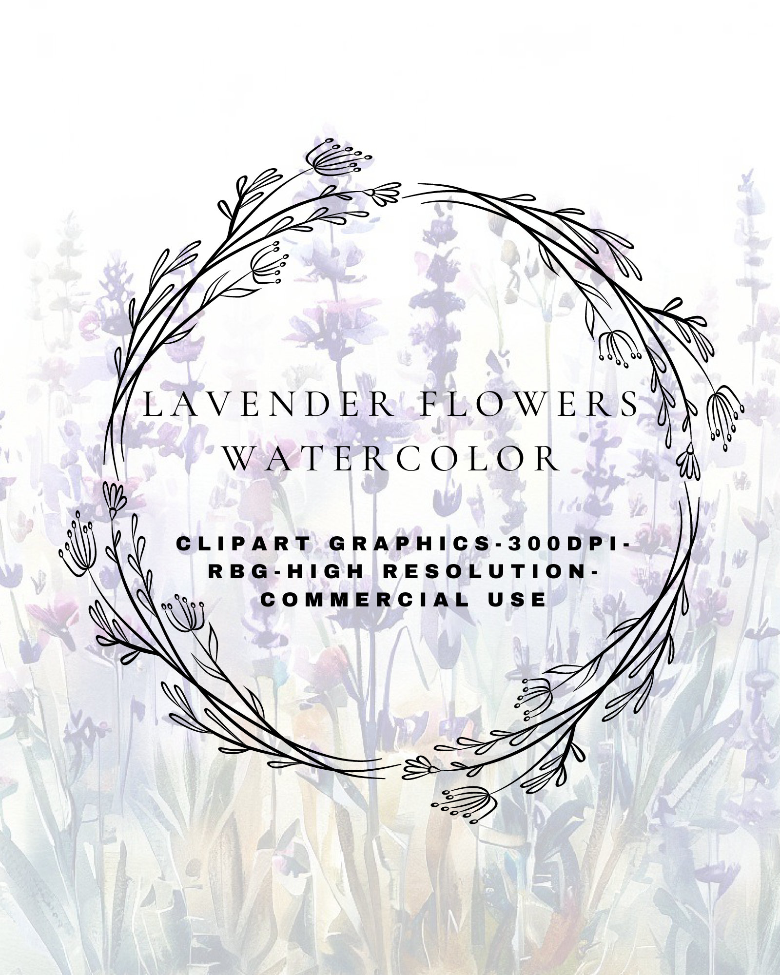 Lavender Flower Art, Wall Art Digital, Print-on-demand, Digital Art ...