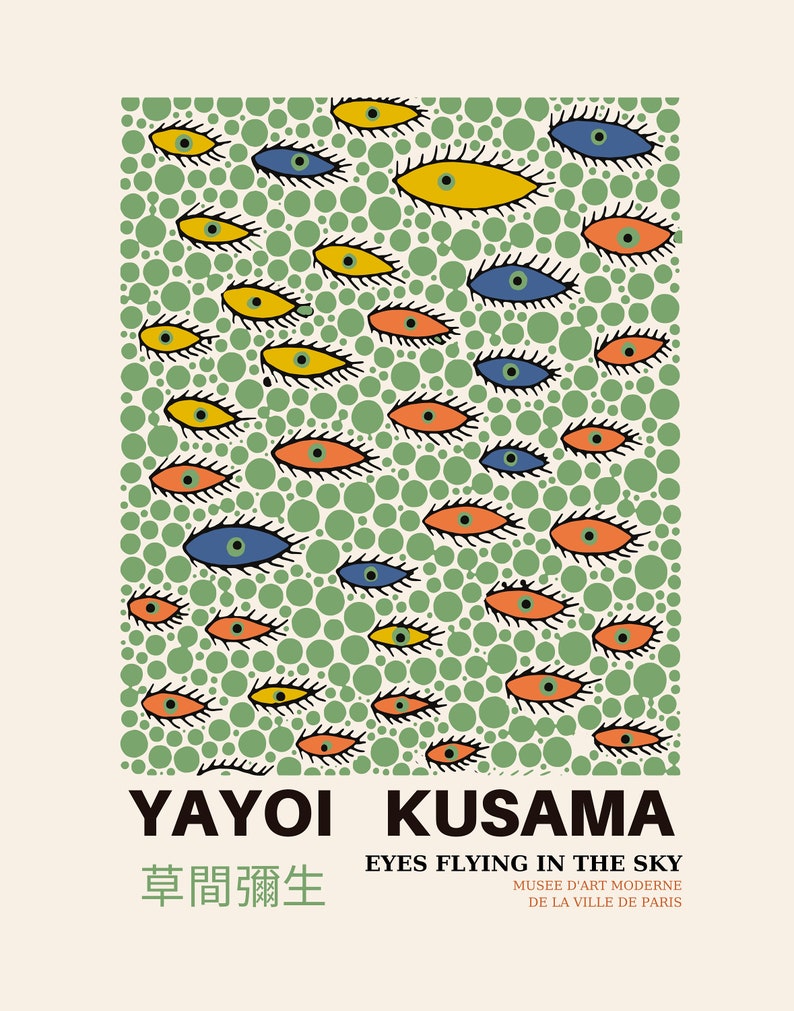 Yayoi Kusama | Wall Art, Museum Exhibition Poster, Yayoi Kusama Wall ...